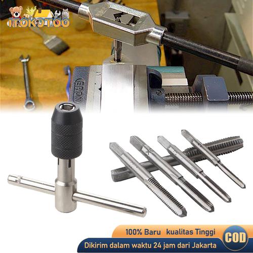 Jual Alat Tap Baut Set M3 M4 M5 M6 M8 Hand Tap Set Alat Pembuat Drat ...