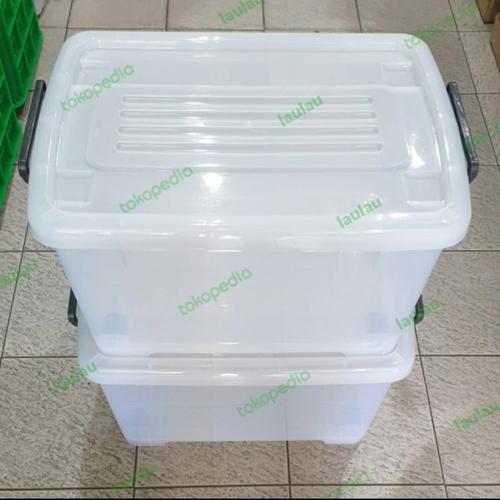 Jual Kargo Container Box Ezy CB 45 Liter Roda Bening Transparan Kuat ...