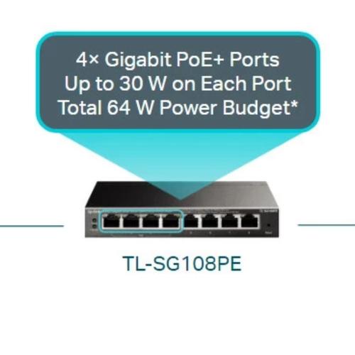 Jual TP LInK TL-SG108PE 8 Port Gigabit Easy Smart Switch with 4-Port ...