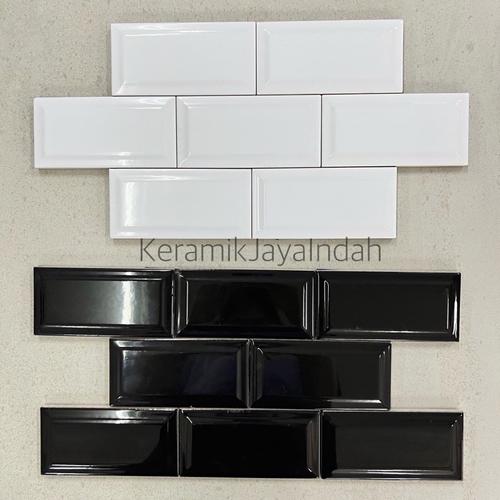 Jual MULIA SIGNATURE GLOSSY WHITE BEVEL 7,5 x 15 7,5x15 SUBWAY TILE ...