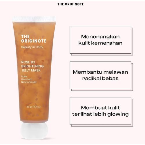Jual The Originote Rose B3 Brightening Jelly Mask - Masker Gel Mask ...