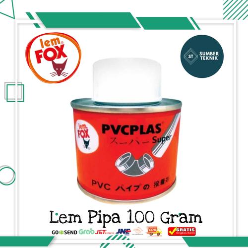 Jual FOX PVCPLAS Lem Pipa Kaleng Kuas 100 Gram Perekat Paralon PVC ...