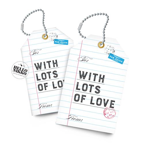 Jual With Love Gift Hang Tag kartu ucapan hamper parcel box kardus ...