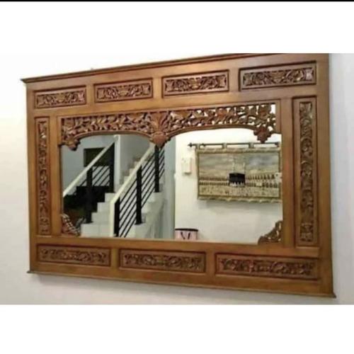 Jual Cermin ukiran jati - kaca cermin krepyak jati - Cat finisihing ...