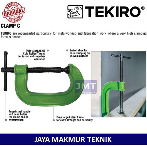 Jual TEKIRO Klem Clamp C Penjepit Klam Model C 1" 2" 3" 4" 5" 6" 8" - 5 ...