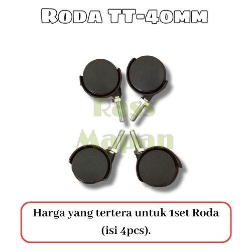 Jual Roda Italy Roda Plastik Baut TT 40mm 1 set isi 4 pcs - Kota ...
