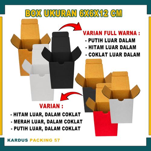 Jual Kardus uk.6x6x12 cm box/karton/packing botol kotak/parfum ...