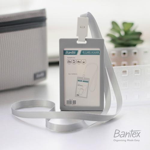 Jual Bantex ID Card Holder Lanyard | Name Tag Portrait Grey #8865 05+P ...