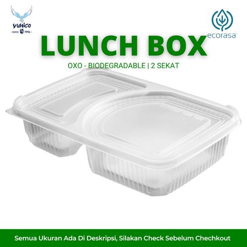 Jual Lunch Box Ecorasa Ramah Lingkungan Oxium 2 Cavities E-TFT-2C (100 ...