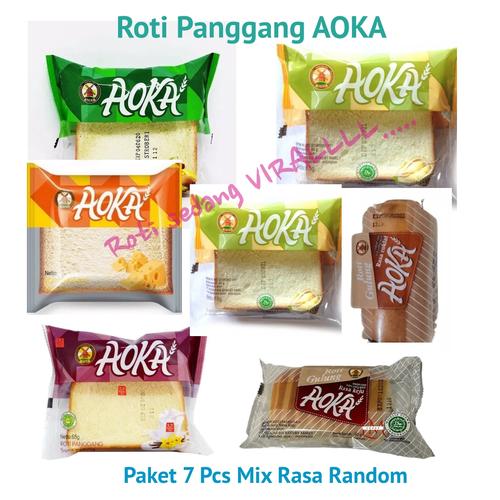 Jual Roti Panggang Aoka All Varian + Roti Gulung Aoka Mix Rasa Paket 7 ...