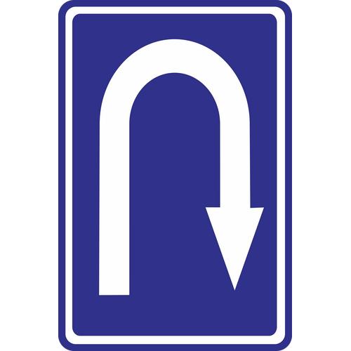 Jual Rambu Putar Balik U Turn 40cm x 60cm, 35cm x 50 cm, Plat ACP 3mm ...