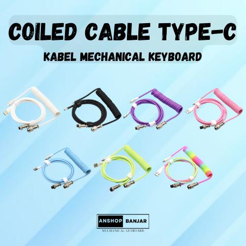 Promo Coiled Cable Type C Aviator - Kabel mechanical keyboard - Ungu ...