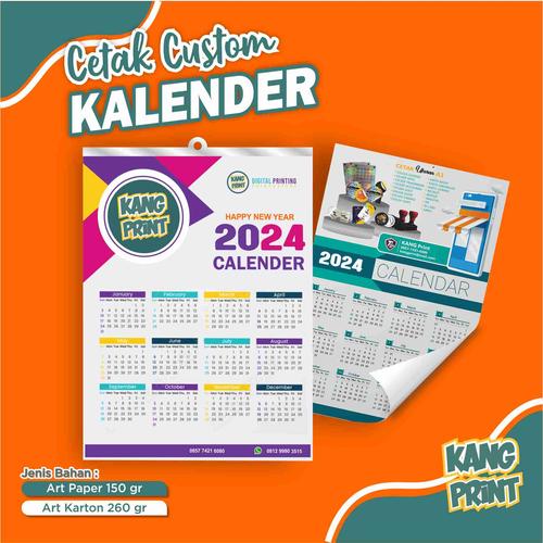 Jual Cetak Kalender Dinding Custom - Art Paper 150gr, Mata Ayam - Kota ...