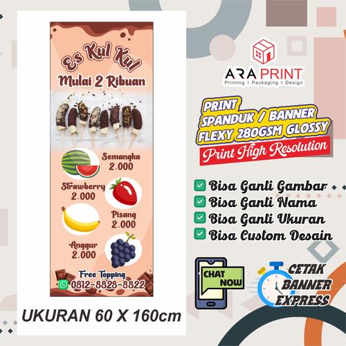 Jual Banner Spanduk Es Kul Kul 60 X 160cm BISA CUSTOM DESAIN - Kota ...