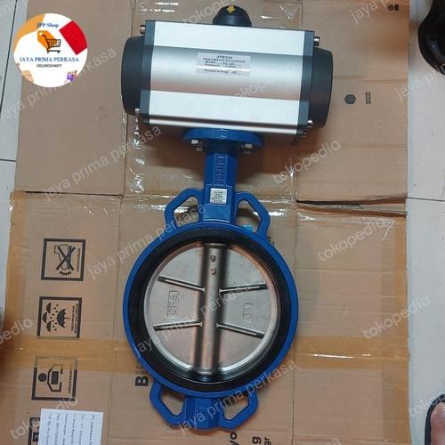 Jual Butterfly Valve Pneumatic Actuator 3" inch / Buterfly Valve DN 80 ...