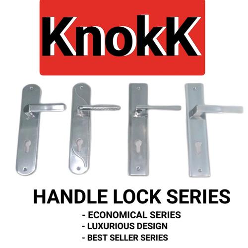 Jual Kunci Pintu / Handle Set 40x85 Gagang Besar Stainless Plate Komplit - KNOK KNK 061 SN ...