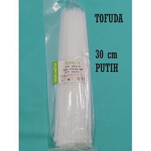 Jual kabel ties 30 cm TOFUDA 3,6mm x 300mm PUTIH HITAM cabel ties ...