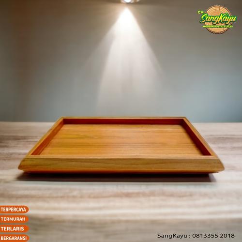 Jual Nampan kayu jati premium quality 45x30x3 teak wooden tray nampan ...