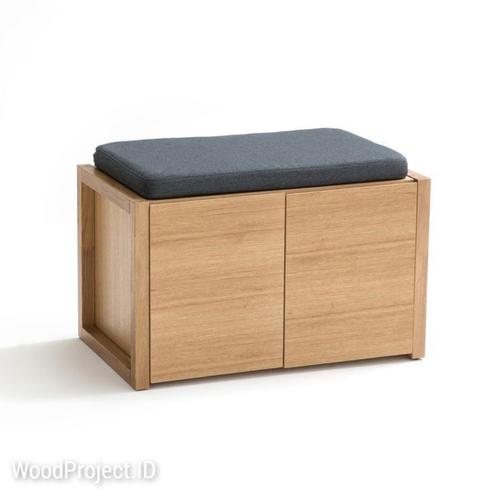 Jual Bench sofa storage stool minimalis rak sepatu kayu jati - 70x40x50 ...