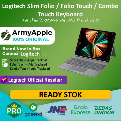 Jual Logitech Combo Touch Slim Folio Keyboard iPad 9 10 Air 4 5 Pro 11 ...