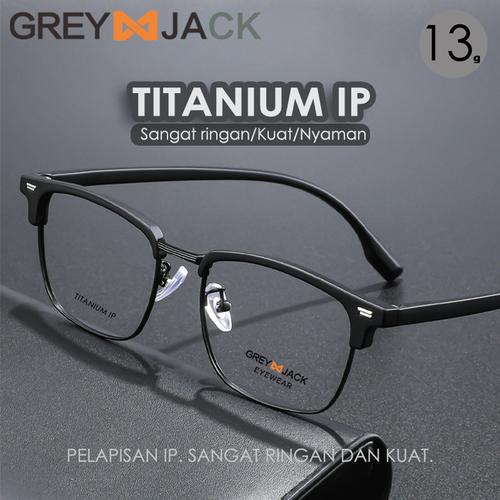 Promo Grey Jack Frame Kacamta Model Kotak Style Bahan Titanium Ringan ...