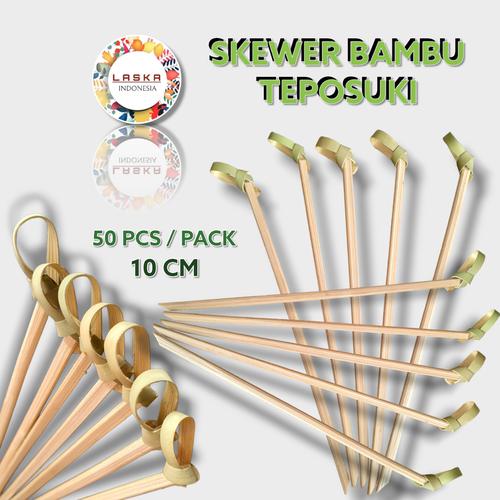 Promo Skewer bambu cocktail 10 cm - isi 50 - tusuk bambu,tusuk garnish ...