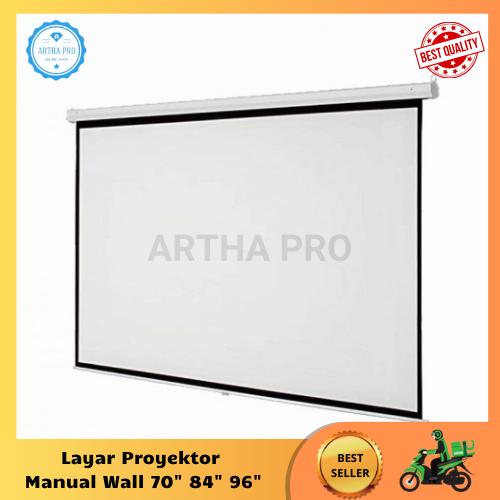 Jual Layar Proyektor Gantung Manual - Screen Wall Tarik manual - 70 ...