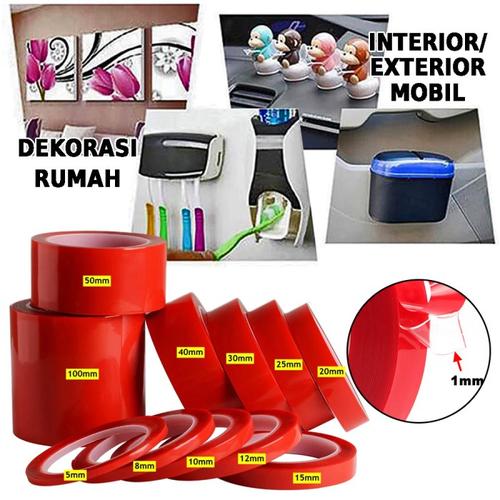 Jual Penempel Aksesoris Mobil Akrilik 10 20 30 40 50 mm Clear Mounting ...