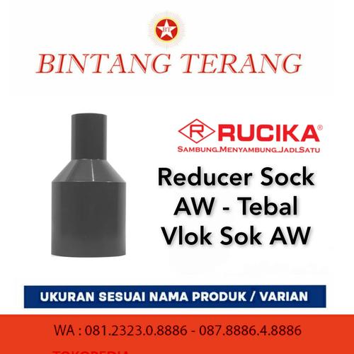 Jual Vlok Sok AW 1 x 1/2 Rucika / Reducer PVC 1 x 1/2 Verlop Sok Over ...