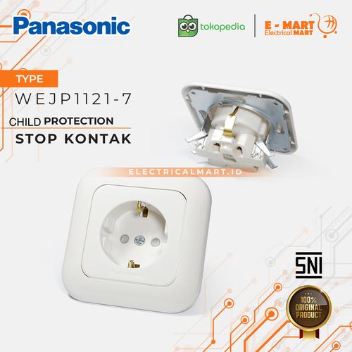 Jual Panasonic Stop Kontak Tanam Putih WEJ WEJP 1121-7 Pengaman CP ...