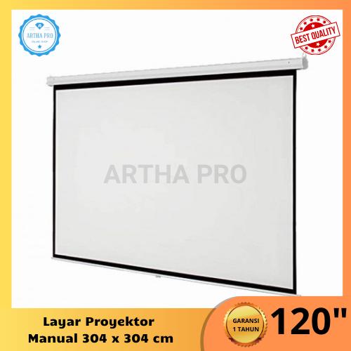 Jual Layar proyektor gantung wall 120 inchi - Screen Manual tarik ...