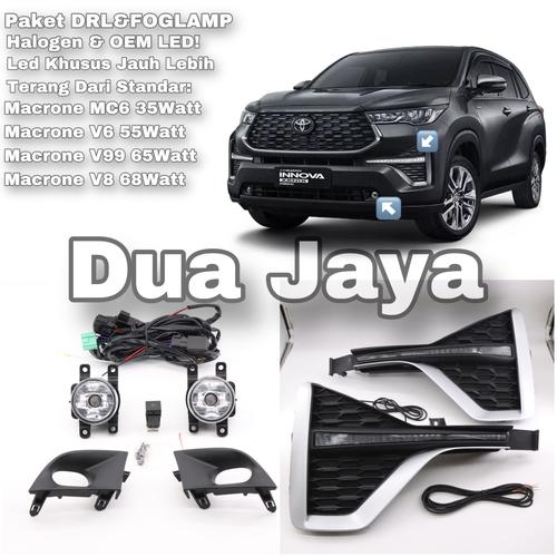 Jual FOGLAMP + DRL TOYOTA INNOVA ZENIX FULL SET WITH OEM LED & HALOGEN ...