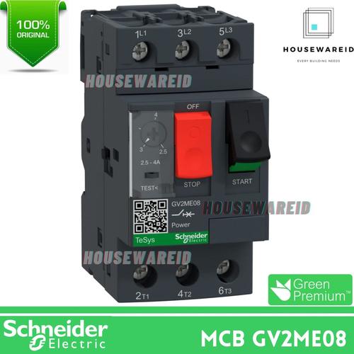 Promo GV2ME08 Motor Circuit Breaker Schneider GV2ME Thermal Magnetic 2. ...