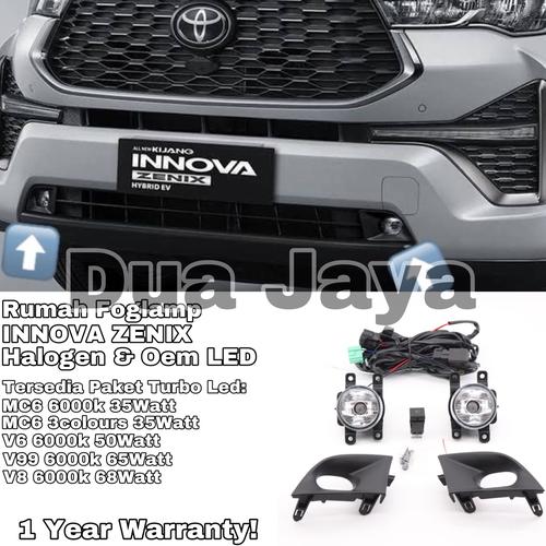 Jual FOGLAMP TOYOTA INNOVA ZENIX FULL SET WITH OEM LED & HALOGEN PNP ...