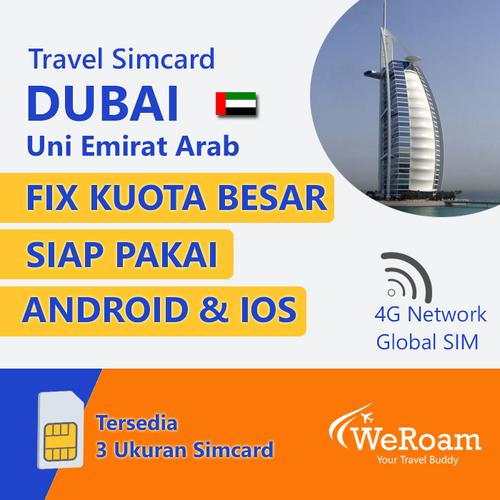 Jual WeRoam Travel Sim Card Dubai UAE Kuota Besar Data Internet - 3GB, 3 Hari - Kota Surabaya ...