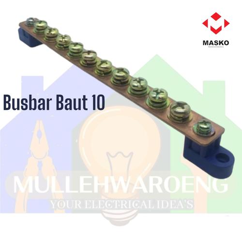 Jual BUSBAR 0 NOL ARDE PLAT TEMBAGA TEBAL10 BAUT MERK MASKO PREMIUM ...