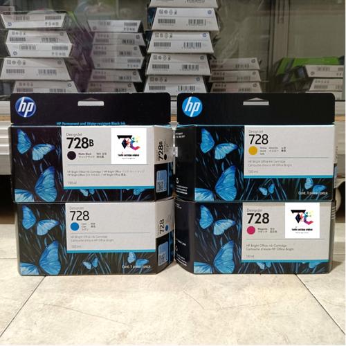 Jual Tinta hp 728 130ml MBK, cyan, yellow, magenta Designjet Ink Cartridge - Black/MBK - Jakarta ...