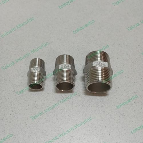Jual Double Nepel 3/8" inch Stainless SS304 150psi - Jakarta Barat - Teknik Industri ...