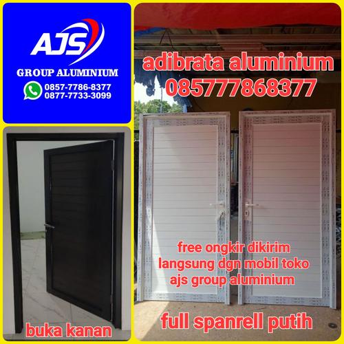 Jual pintu full aluminium ukuran 70x200 - Putih, ful bingkai 8cm - Kab ...