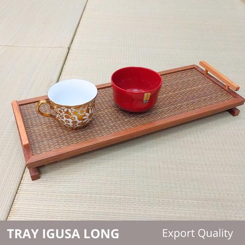 Promo Japanese Tray Brown Panjang Nampan Saji Makanan Minum Kayu Igusa ...