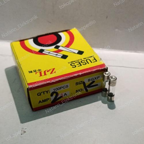 Jual 3429 fuse sekring sikring fius kaca kecil 5x20mm 5x20 2a 2 ampere ...