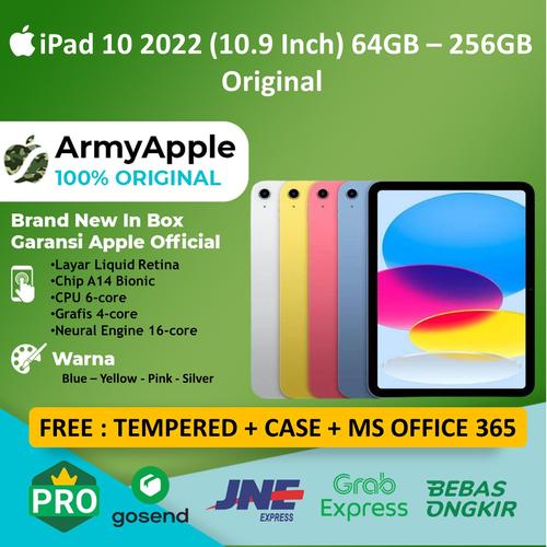 Jual Apple iPad 10 2022 10.9 64GB 256GB WiFi Cell Blue Yellow Pink ...