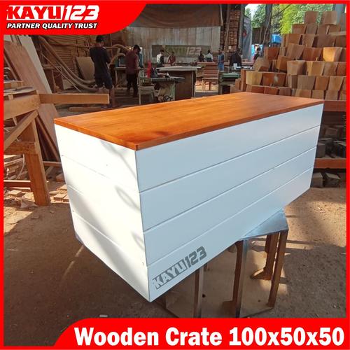 Jual BISA CUSTOM Wooden Crate Wooden Box Plus Tutup Rapat 100X50X50 ...