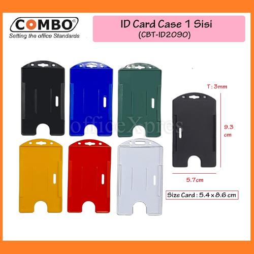 Jual ID Card Plate 1 Sisi / ID Card Case Single Side / ID Case Plastik ...
