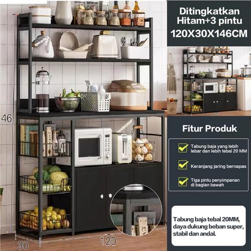 Promo Rak Dapur Serbaguna Besi Rak Susun Lemari Dapur Kitchen Rak ...