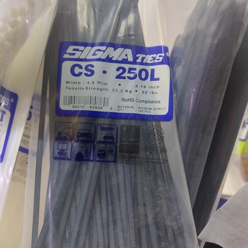 Jual Ties SIGMA 250 x 4.8 mm CS-250L per pack isi 100 - Hitam - Jakarta ...