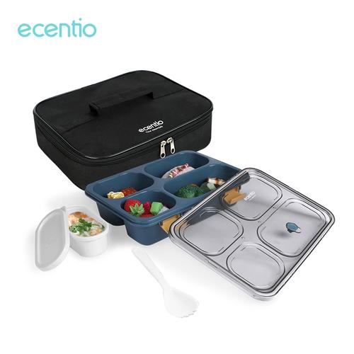 Jual ecentio 1300ml 4Grids Kotak Makan Lunch Box Dengan Kotak Sup BPA ...