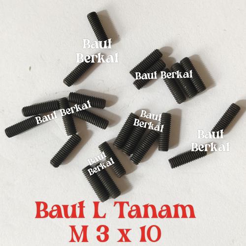 Jual baut tanam 3x10 baut tanam m3 x 10 L-set baja m3x10 socket set ...