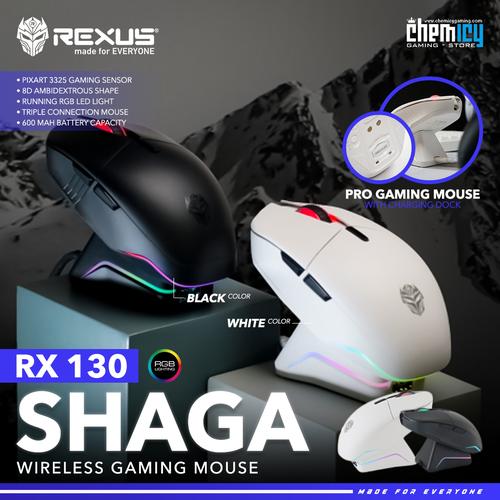 Jual Rexus Shaga RX130 / RX-130 Wireless Gaming Mouse with Charging ...