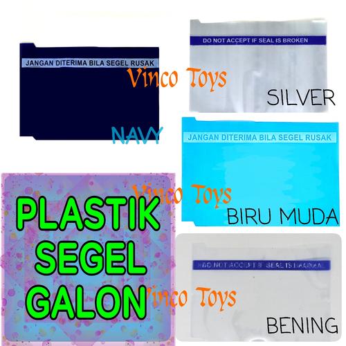 Jual Plastik SEGEL GALON POLOS wana silver bening biru dongker navy ...
